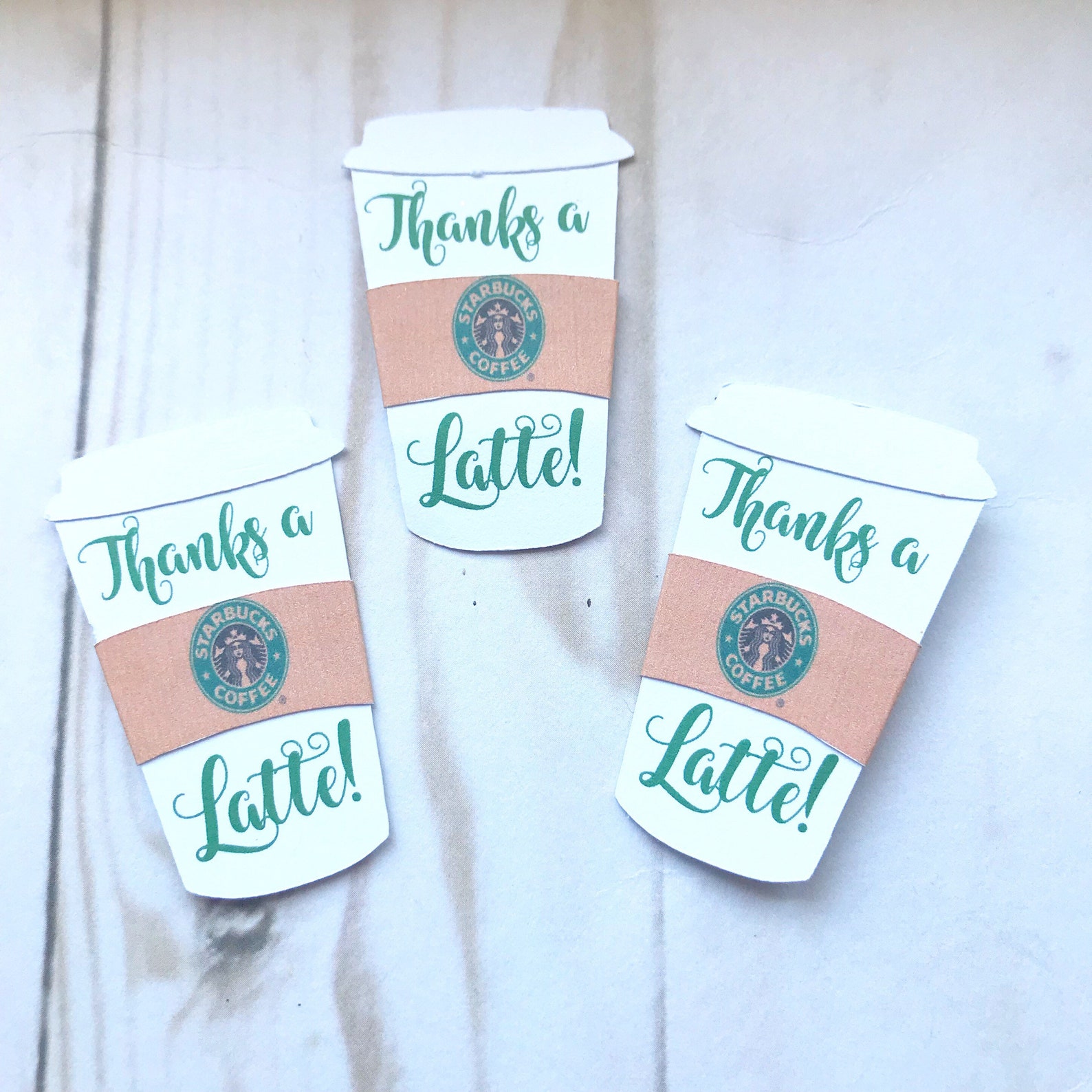 Thanks a Latte Cards Thanks a Latte Thank You Cards Coffee - Etsy