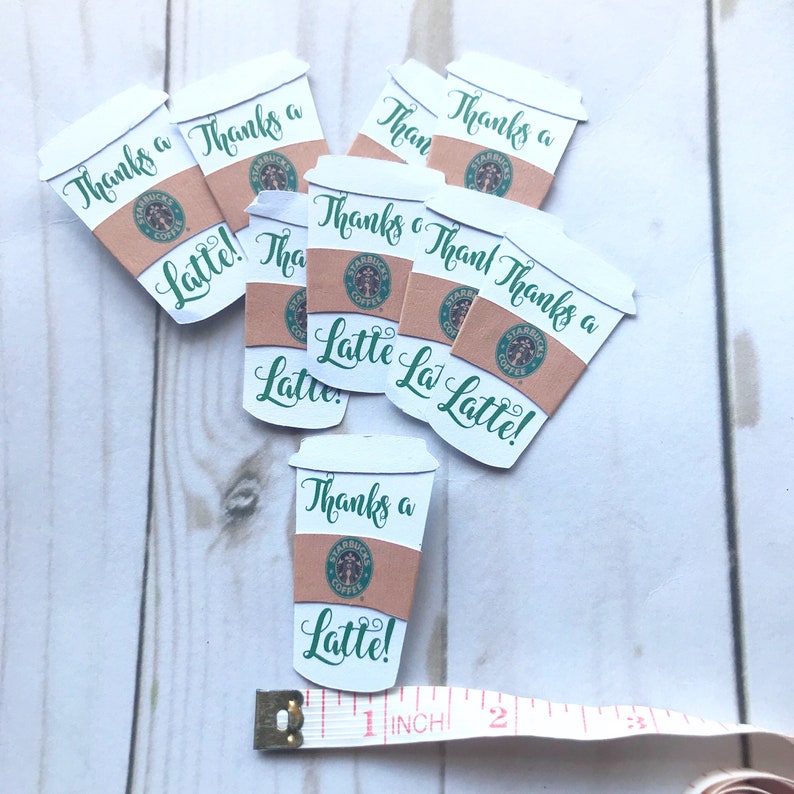 Thanks a Latte Cards Thanks a Latte Thank You Cards Coffee - Etsy