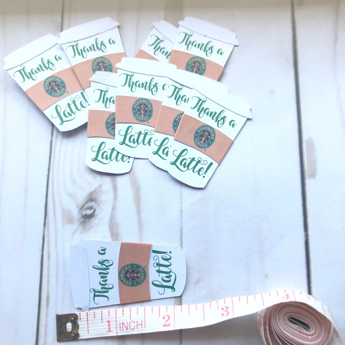 Thanks a Latte Cards Thanks a Latte Thank You Cards Coffee - Etsy