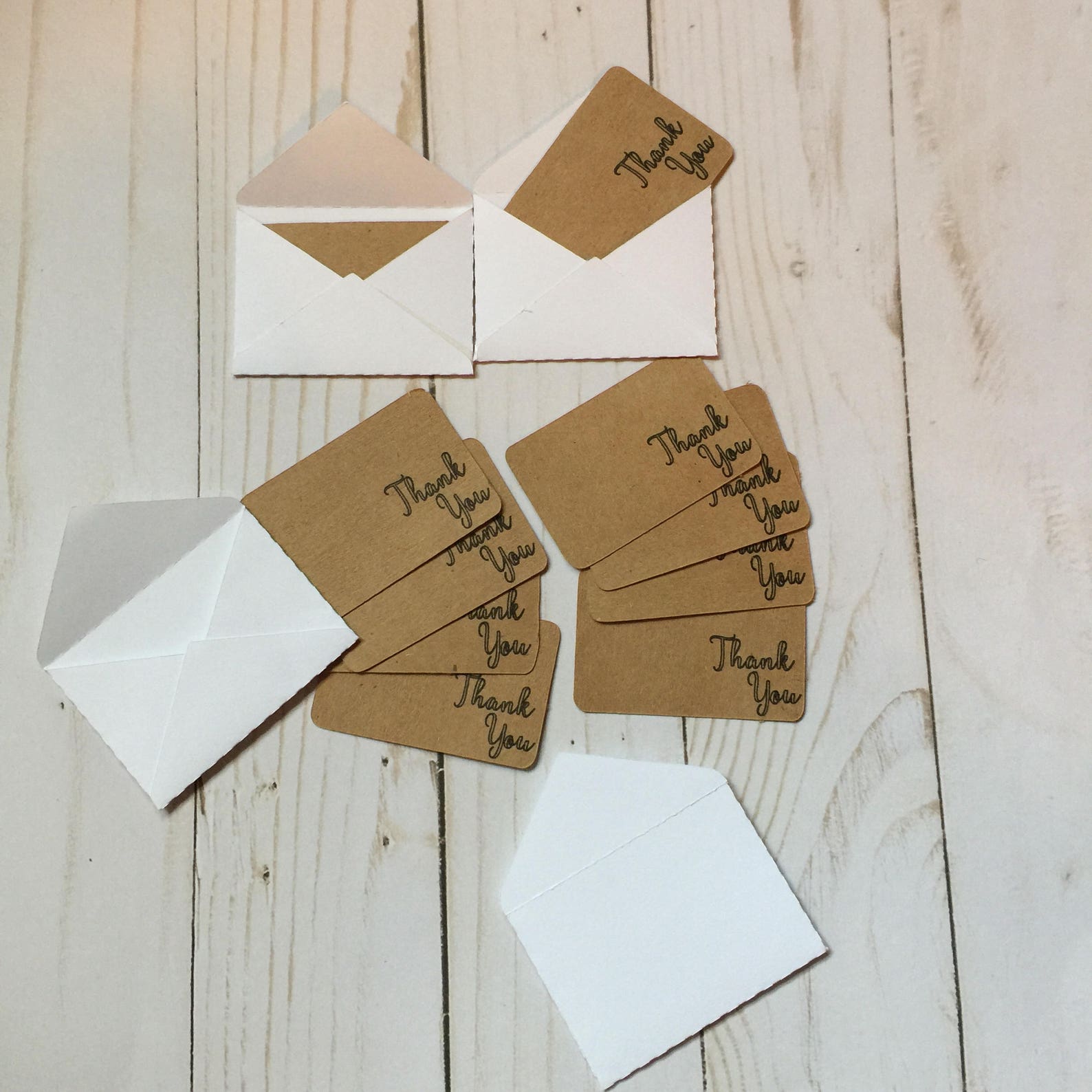 Thank You Cards and Envelopes Tiny Thank You Cards Wedding | Etsy