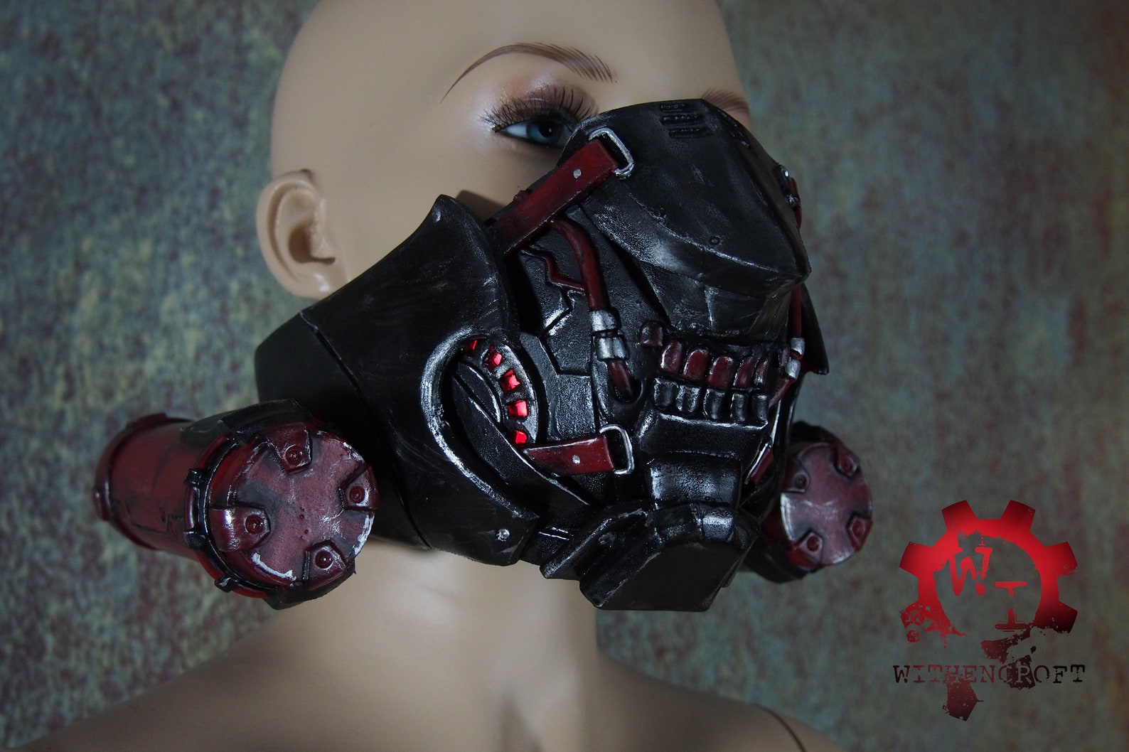 Code Vein Louis Inspired Mask W Leds Cosplay Eva Foam Vampire Etsy 