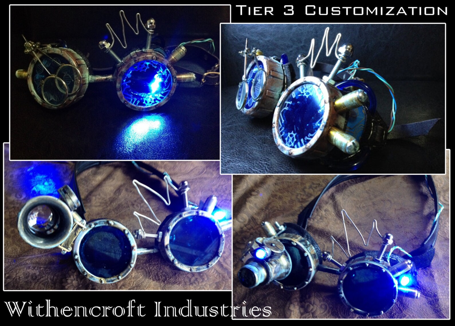 Custom Built Steampunk Cyberpunk Post-apocalyptic LED Goggles - Etsy