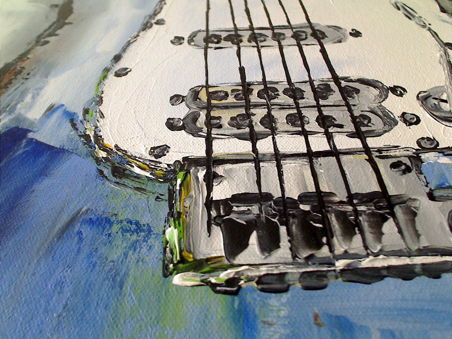 Guitar Painting, Guitar Art, Music Art, Gift for a Musician, Music Wall ...