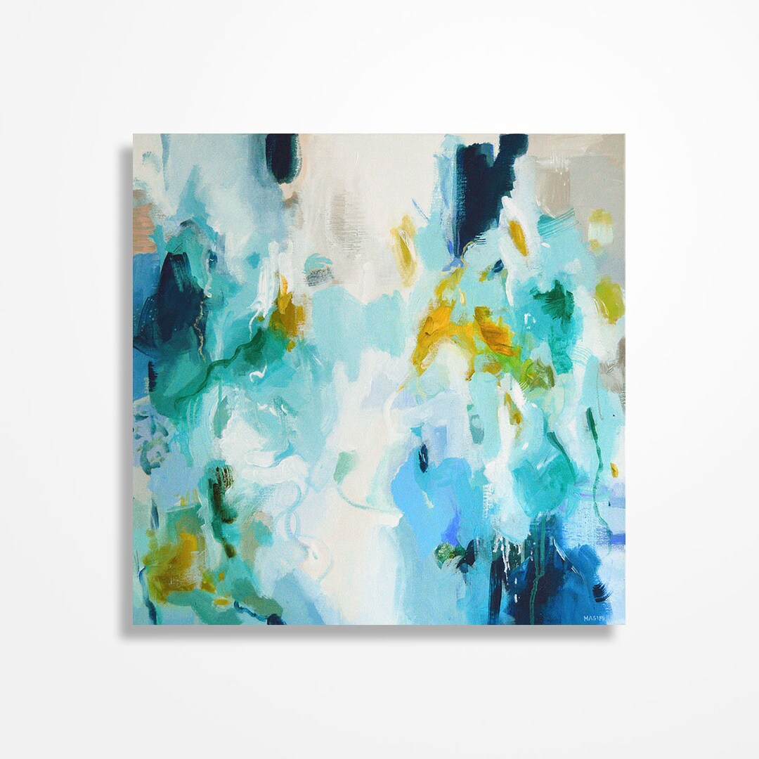 Abstract Art, Abstract Painting, Abstract Canvas Art, Original Navy ...