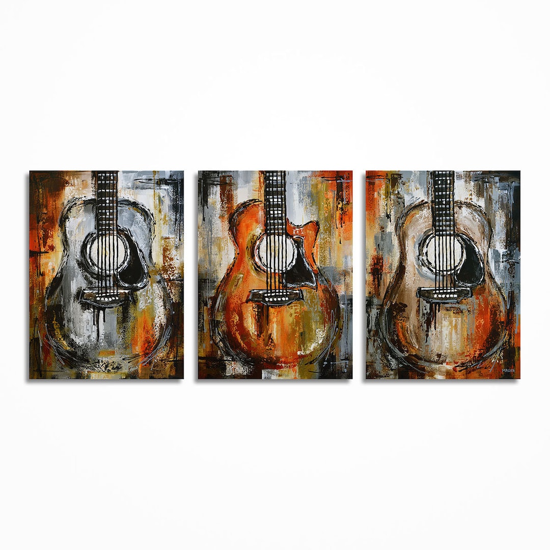 Acoustic Guitar Art, Music Artwork, Music Gift, Music Art, Acoustic ...