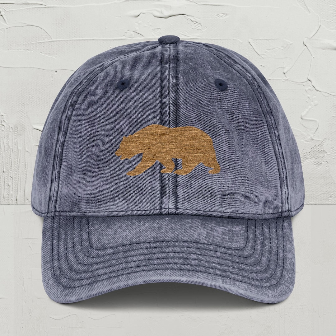 Embroidered California Bear Hat, California Republic, Cute Camping Hat ...