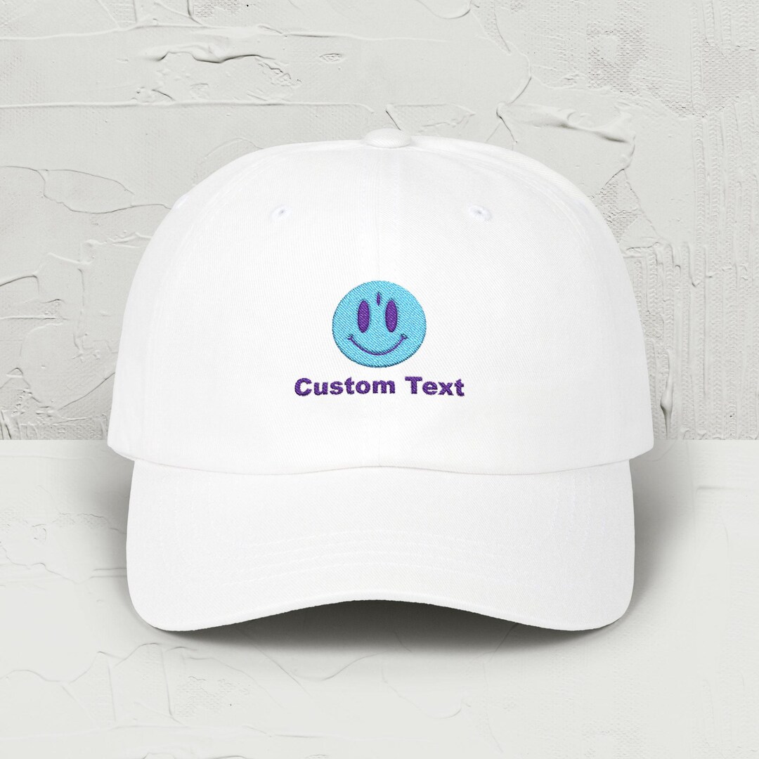 Smiley Face Hat, Third Eye Hat, Custom Embroidered Festival Hat Gift ...