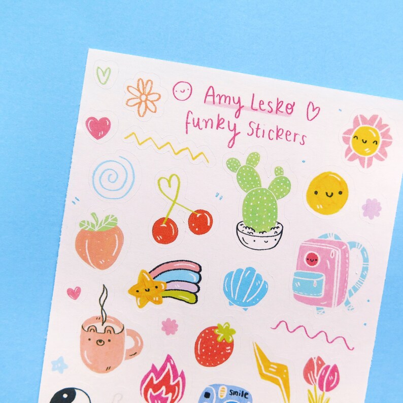 Funky / Sticker Sheet / Planner Stickers Cute Stickers - Etsy