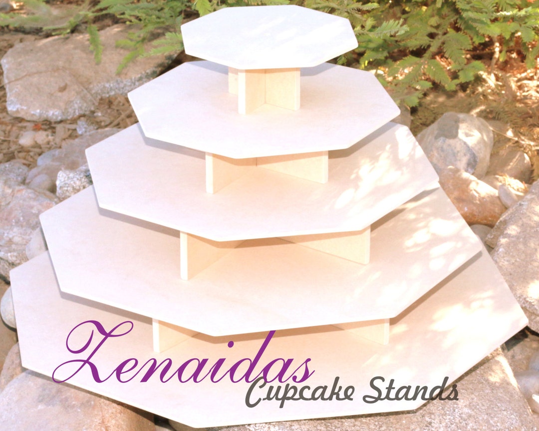 Octagon 5 Tier X Large Dessert Stand DIY Project MDF Wood Wedding Stand ...