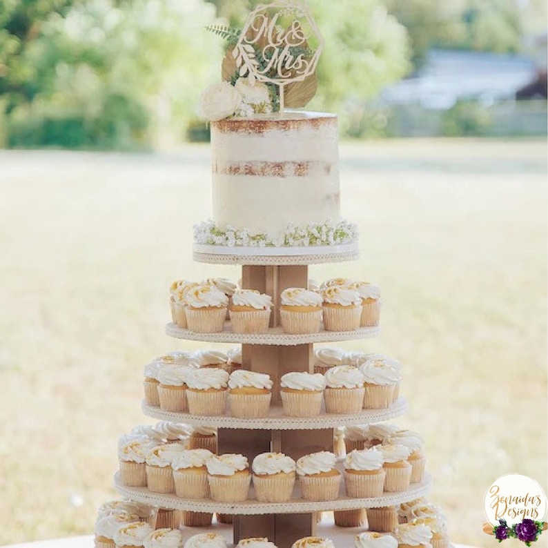 Cupcake Tower 100 Cupcakes Wedding Stand Dessert Tier Doughnut Stand ...