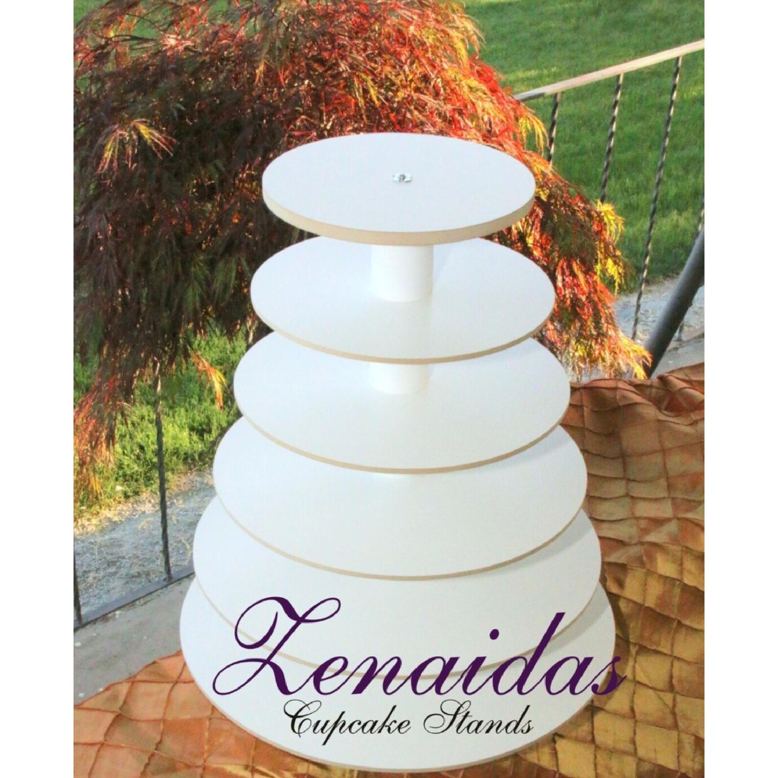 White Melamine 140 Cupcakes Stand Wood Stand Dessert Tower Donut Tray ...