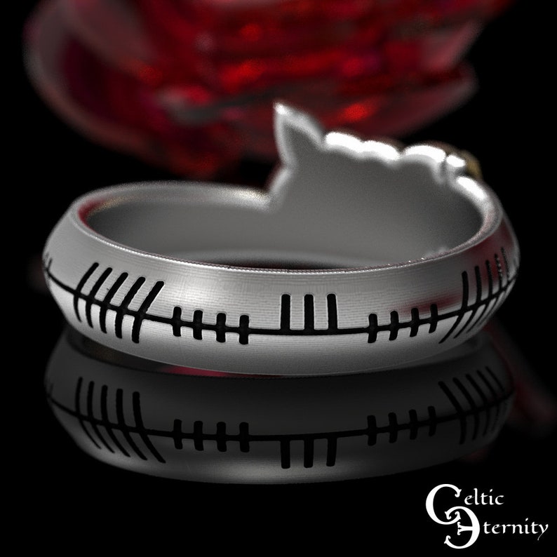 Sterling 10K Gold Ogham Ring 2tone Irish Wedding Ring - Etsy