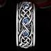 Infinity Wedding Band With Sapphires, Sterling Celtic Wedding Band ...