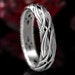 Embellished Celtic Eternity Band, Silver Celtic Wedding Ring, Celtic Knot Ring, Unique Wedding ...