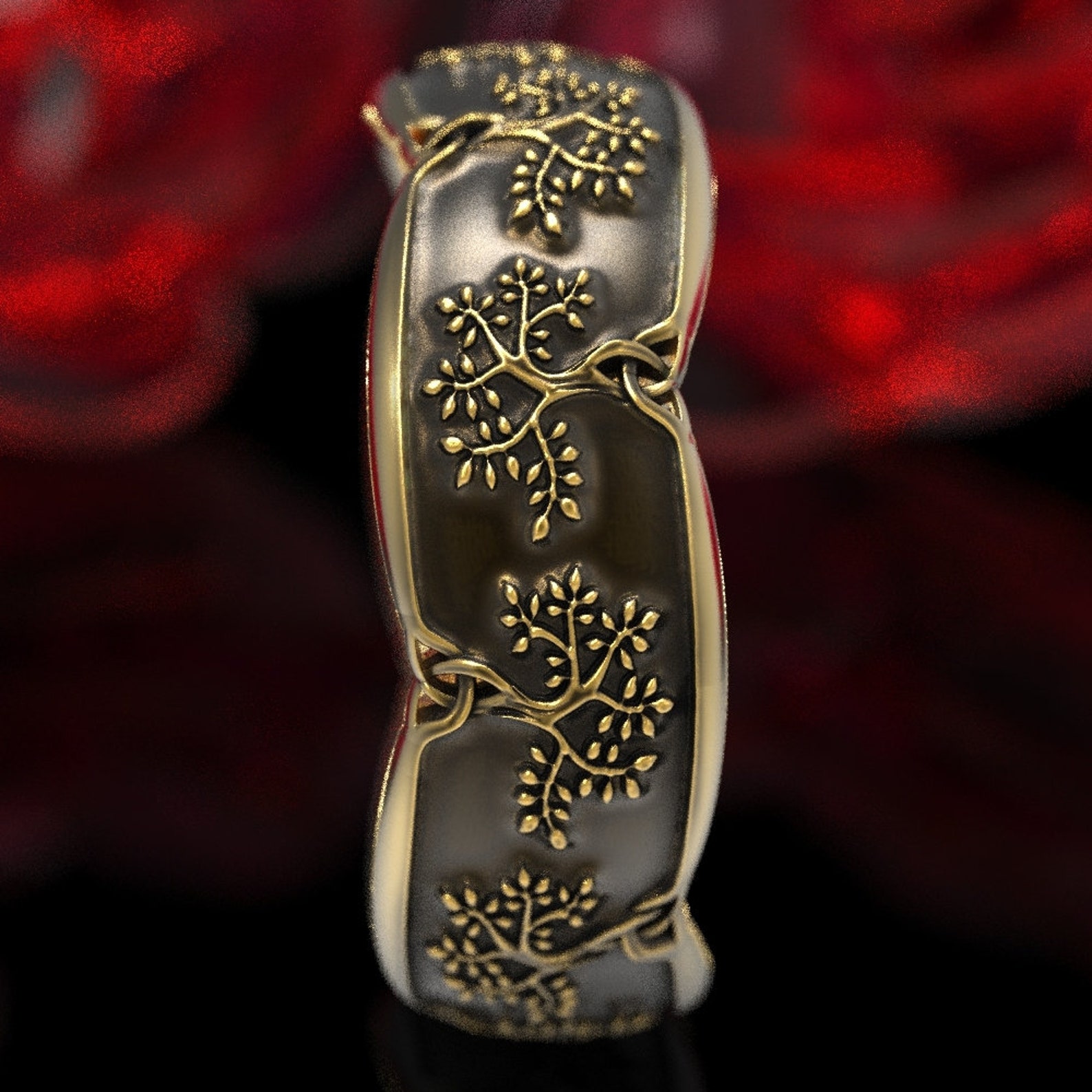 Celtic Gold Tree of Life Ring Gold Tree of Life Kabbalah | Etsy