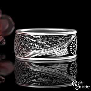 Sterling Matching Tree of Life Wedding Ring Set, Couples Nature ...