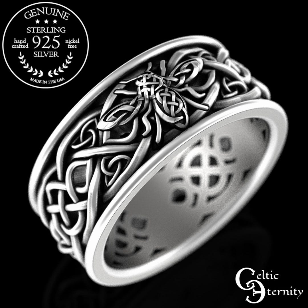 Sterling Bumblebee Ring, Infinity Bee Ring, Celtic Honey Bee Ring ...