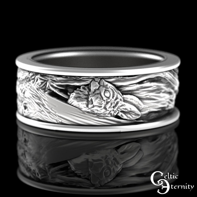 Sterling Silver Rabbit Wedding Ring Rabbit Wedding Band - Etsy