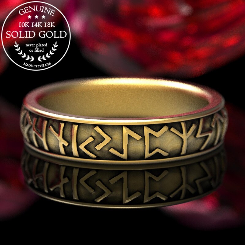 Rune Wedding Ring - Etsy