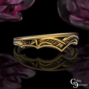 Matching Stacking 10K Gold Rabbit Engagement Set, 1 Carat Moissanite ...