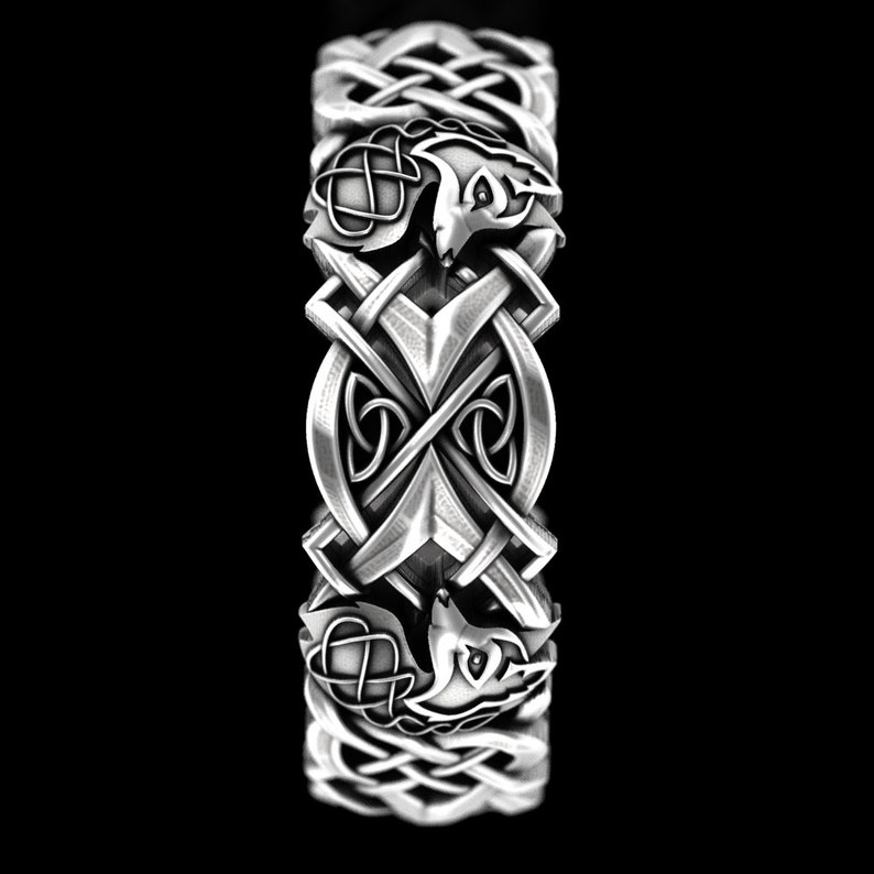 Fox Soulmate Ring Sterling Silver Fox Ring Celtic Fox - Etsy