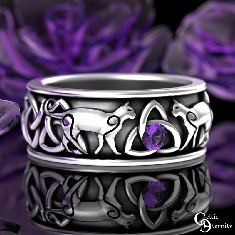 Cat Wedding Ring - Etsy
