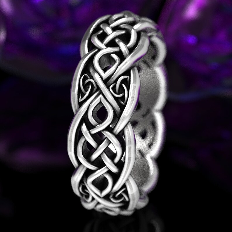 Infinity Wedding Band, Celtic Knot Ring, Celtic Wedding Ring, Celtic ...