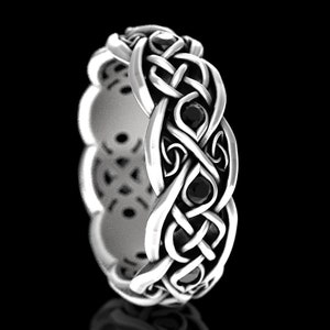 Sterling Infinity Ring, Silver Celtic Ring, Handmade Knotwork Ring ...