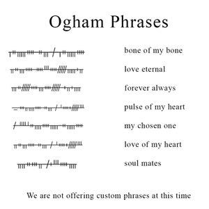 Sterling 10K Gold Ogham Ring, 2tone Irish Wedding Ring, Ogham Wedding ...