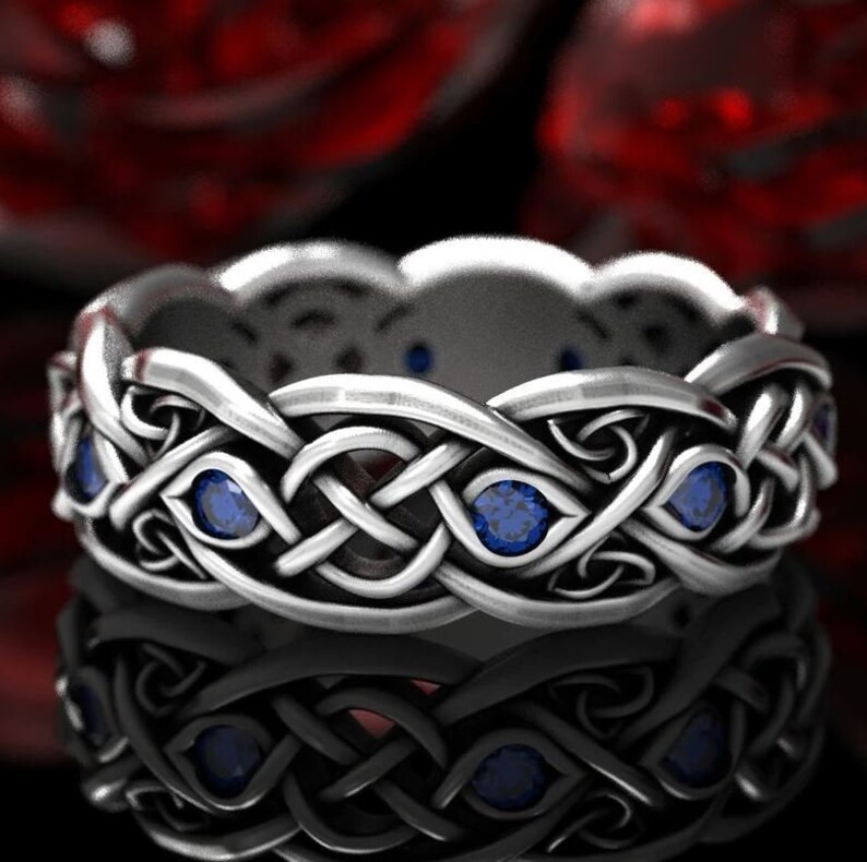 Sterling Infinity Ring, Silver Celtic Ring, Handmade Knotwork Ring ...