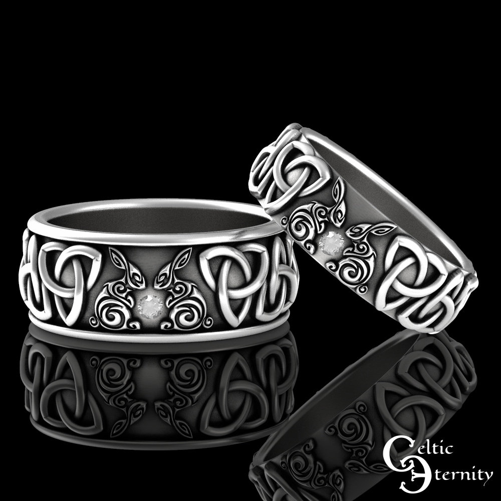 Diane Place: Reserved Platinum & 2mm Client Stones His Hers Celtic ...