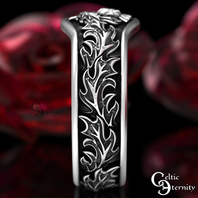 Scottish Thistle Ring Sterling Silver Thistle Ring Scottish - Etsy