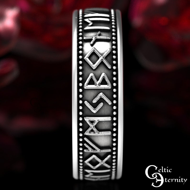 Viking Rune Ring Sterling Silver Norse Ring Norse Wedding - Etsy