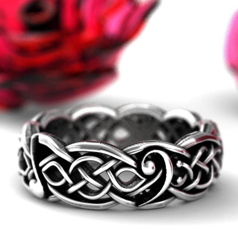 Musical Wedding Ring, Infinity Symbol Ring, Celtic Sterling Silver Ring ...