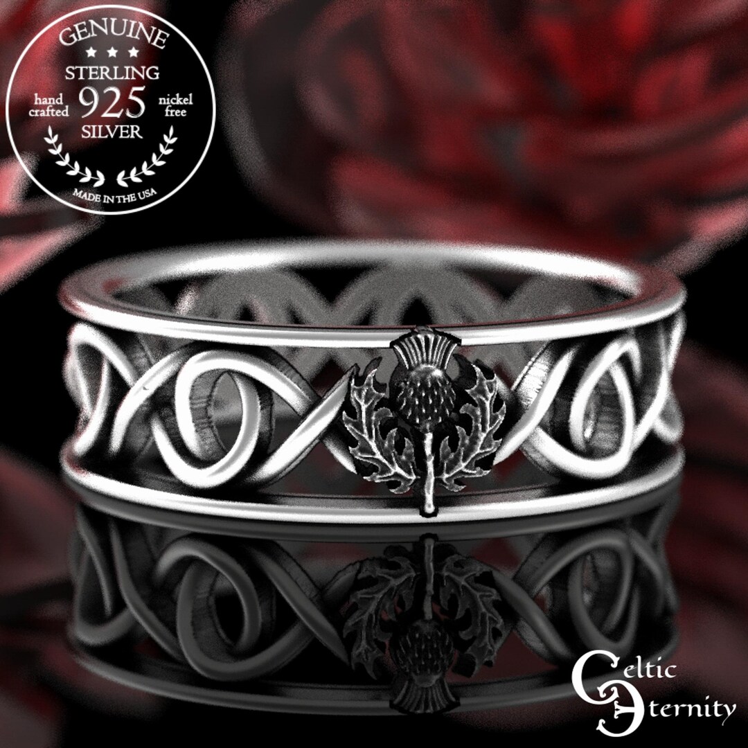 Celtic Scottish Thistle Ring, Scottish Thistle Jewelry, Scottish ...