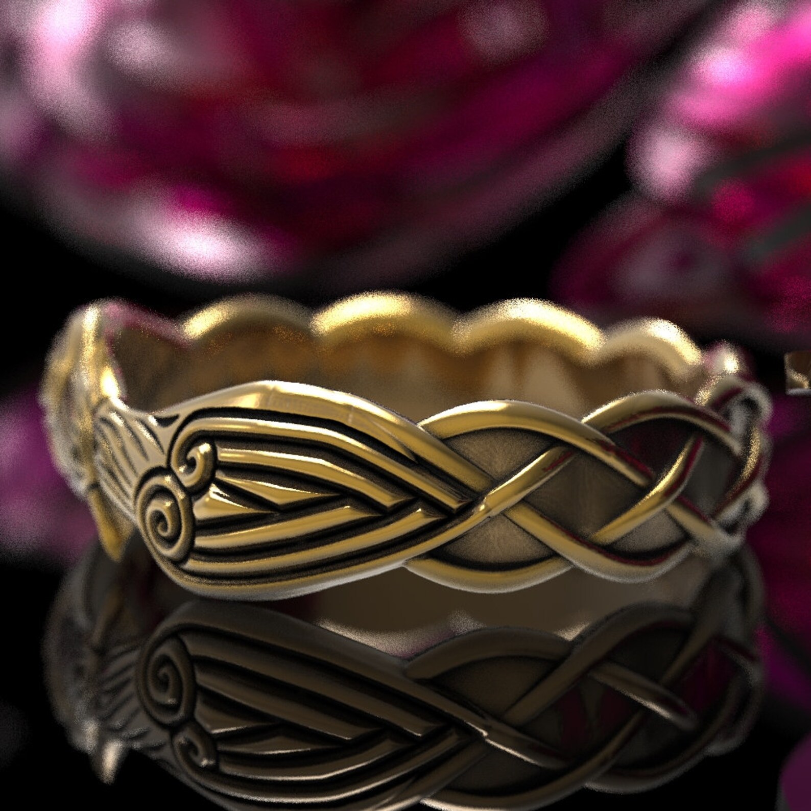 Gold Raven Ring Hugin & Munin Viking Raven Ring Raven | Etsy