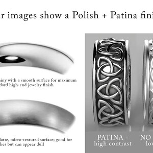 Infinity Wedding Band With Sapphires, Sterling Celtic Wedding Band ...