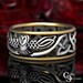 Matching 2 Tone Ring Set Celtic Wedding Rings Gold Owl Ring - Etsy