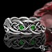 Emerald Gold Otter Wedding Ring, 10K Irish Otter Ring, 14K Celtic Otter ...