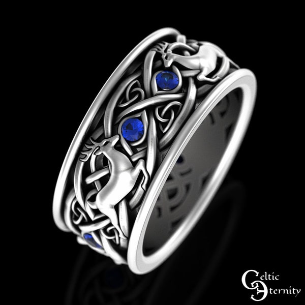 Mens Stag Wedding Ring - Etsy