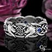 Womens Sapphire Wolf Ring, Sterling Celtic Wedding Band, Silver ...