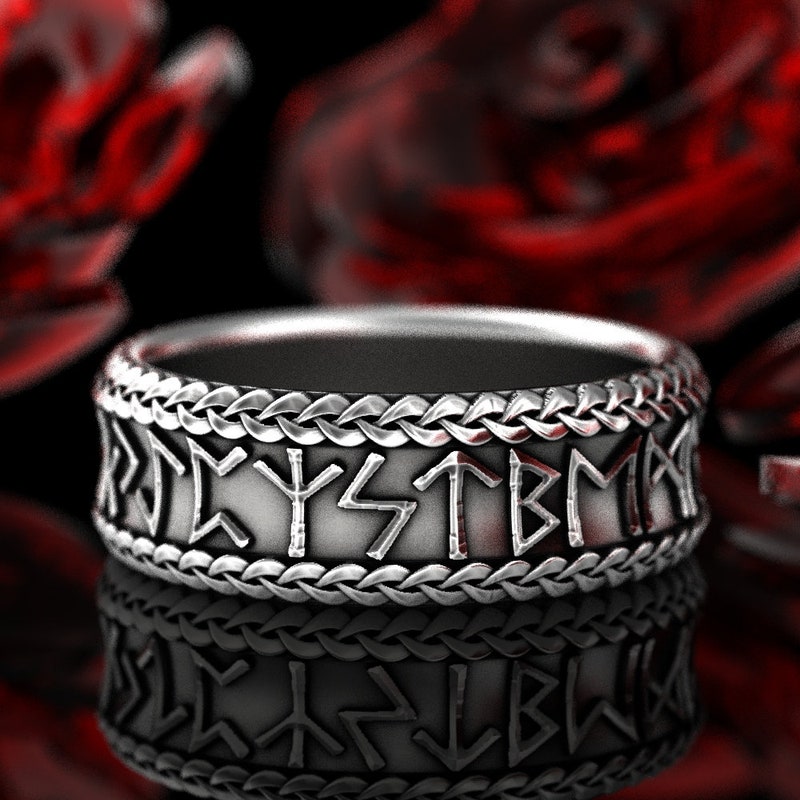 Rune Wedding Ring - Etsy