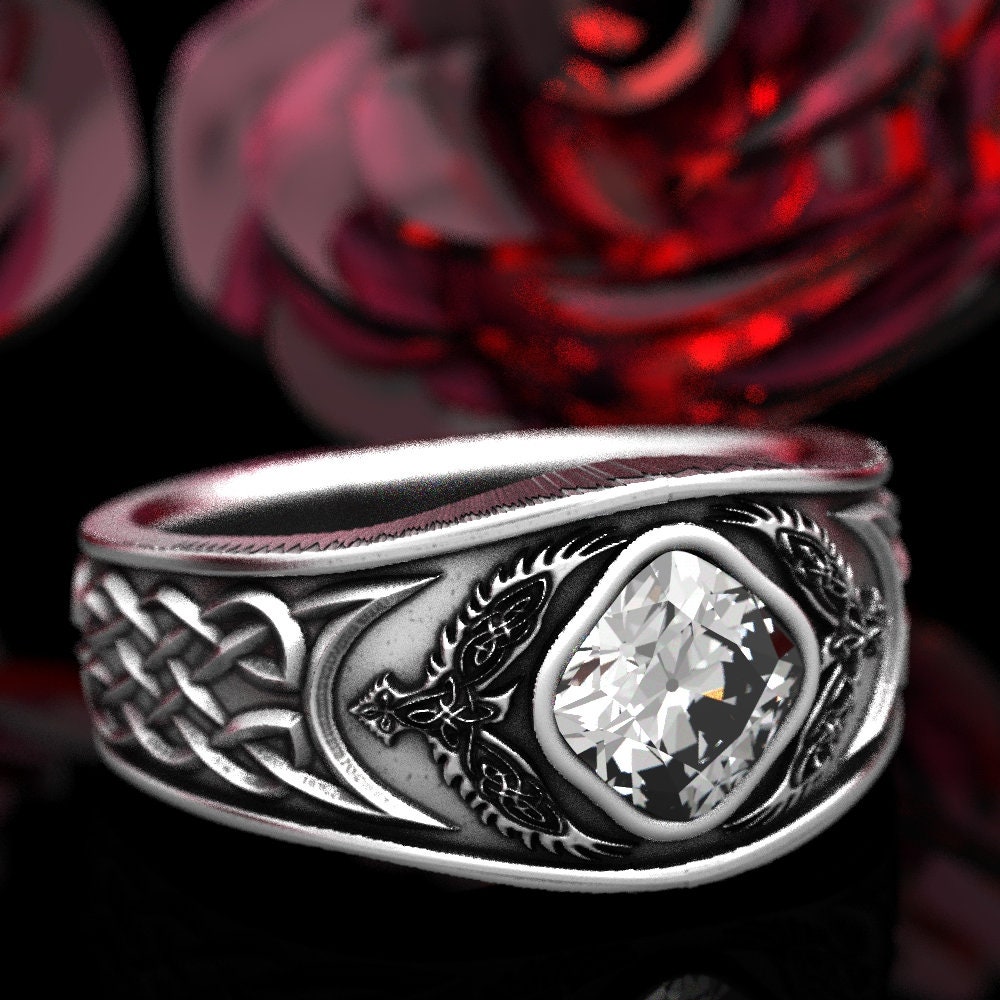 RESERVED FOR Grace Sterling Silver Oden's Ravens & Helm of Awe Ring ...