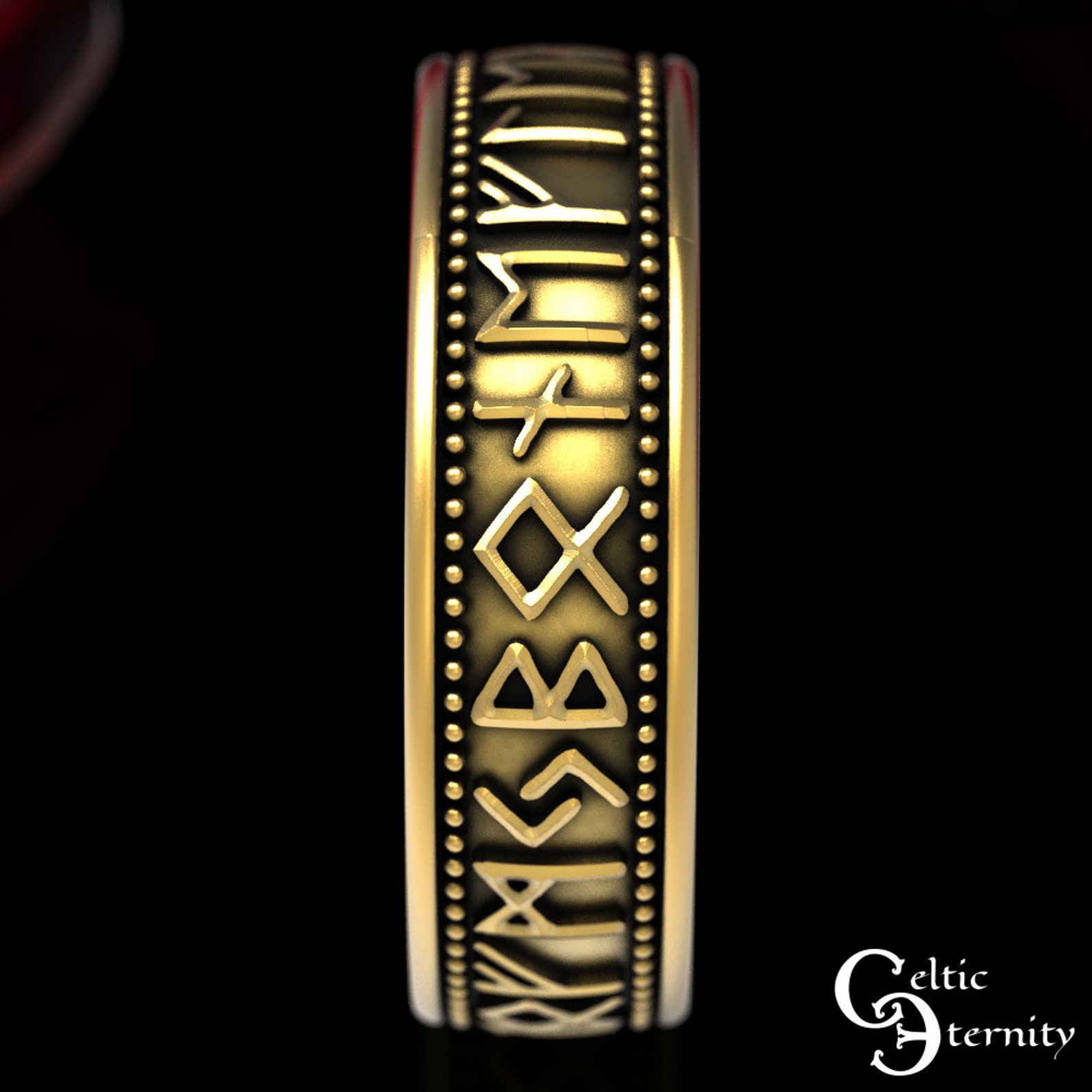 Rune Ring Viking Ring Gold Nordic Rune Ring Viking Rune - Etsy