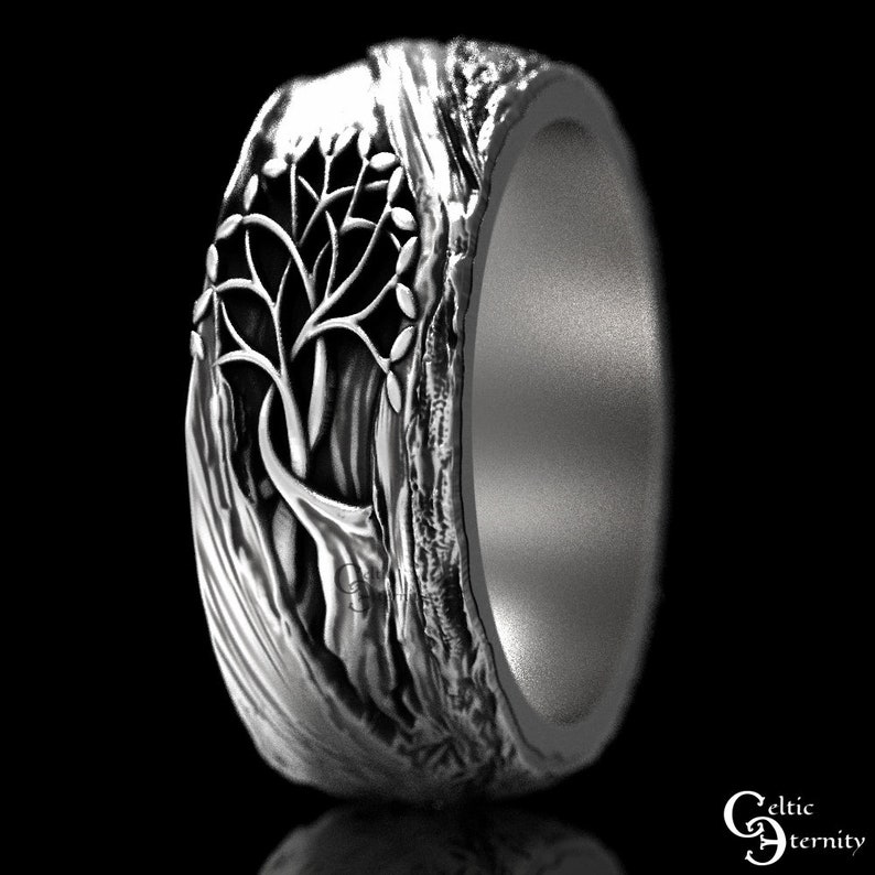 Tree of Life Ring Silver Tree Ring Tree of Life Wedding - Etsy