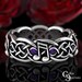 Music Notes Ring Amethyst Celtic Wedding Ring Sterling - Etsy