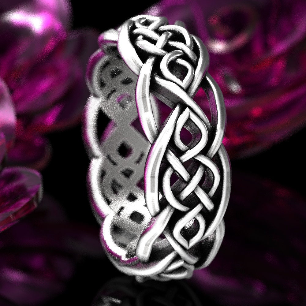 Celtic Ring, Silver Wedding Ring, Celtic Knot Ring, Celtic Wedding Ring ...