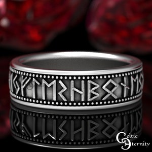 Viking Rune Ring, Sterling Silver Norse Ring, Norse Wedding Band ...