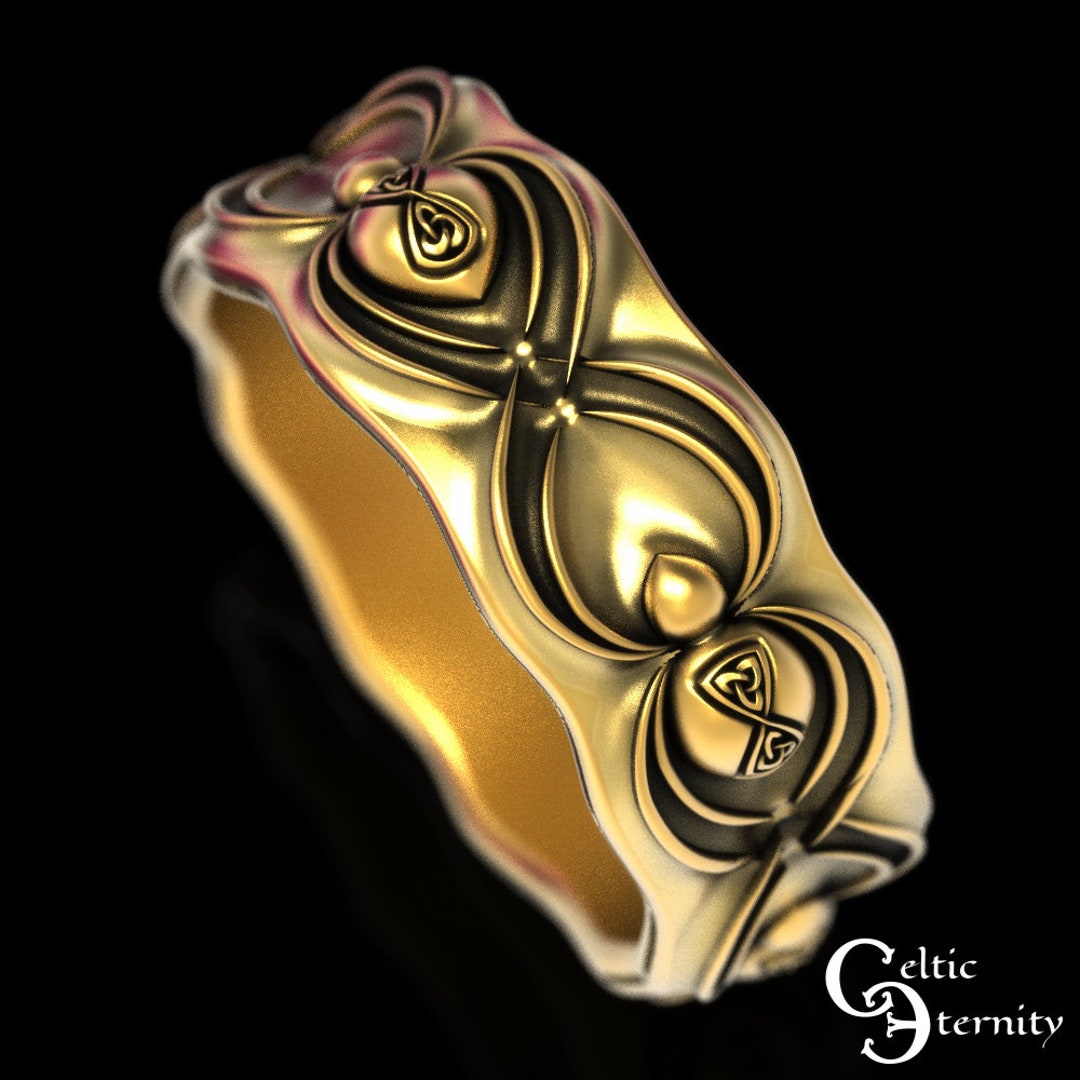 10K Gold Spider Ring, 14K Celtic Spider Ring, Black Widow Ring, Gold ...