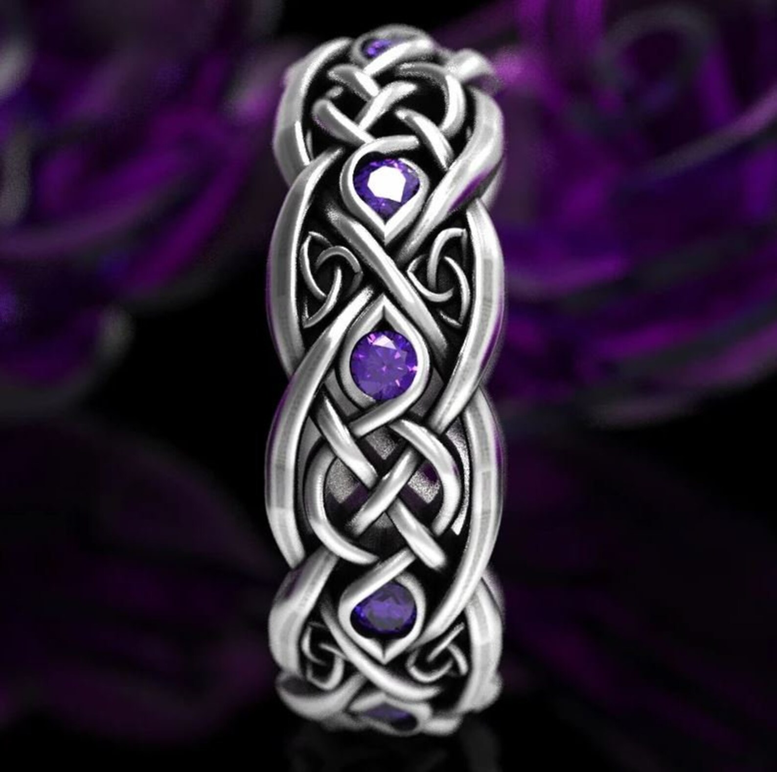 Sterling Infinity Ring, Silver Celtic Ring, Handmade Knotwork Ring ...